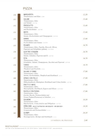 Speisekarte – Ihr Restaurant in Dahme