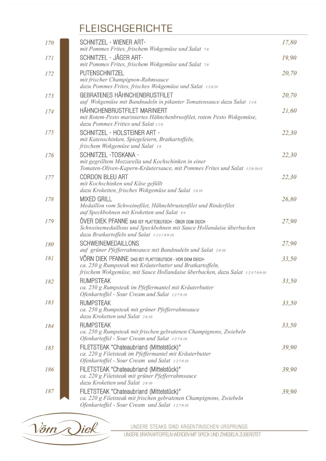 Speisekarte – Ihr Restaurant in Dahme